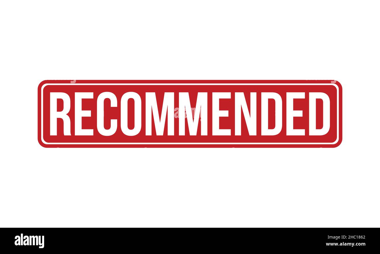 Recommended Rubber Stamp. Red Recommended Rubber Grunge Stamp Seal ...