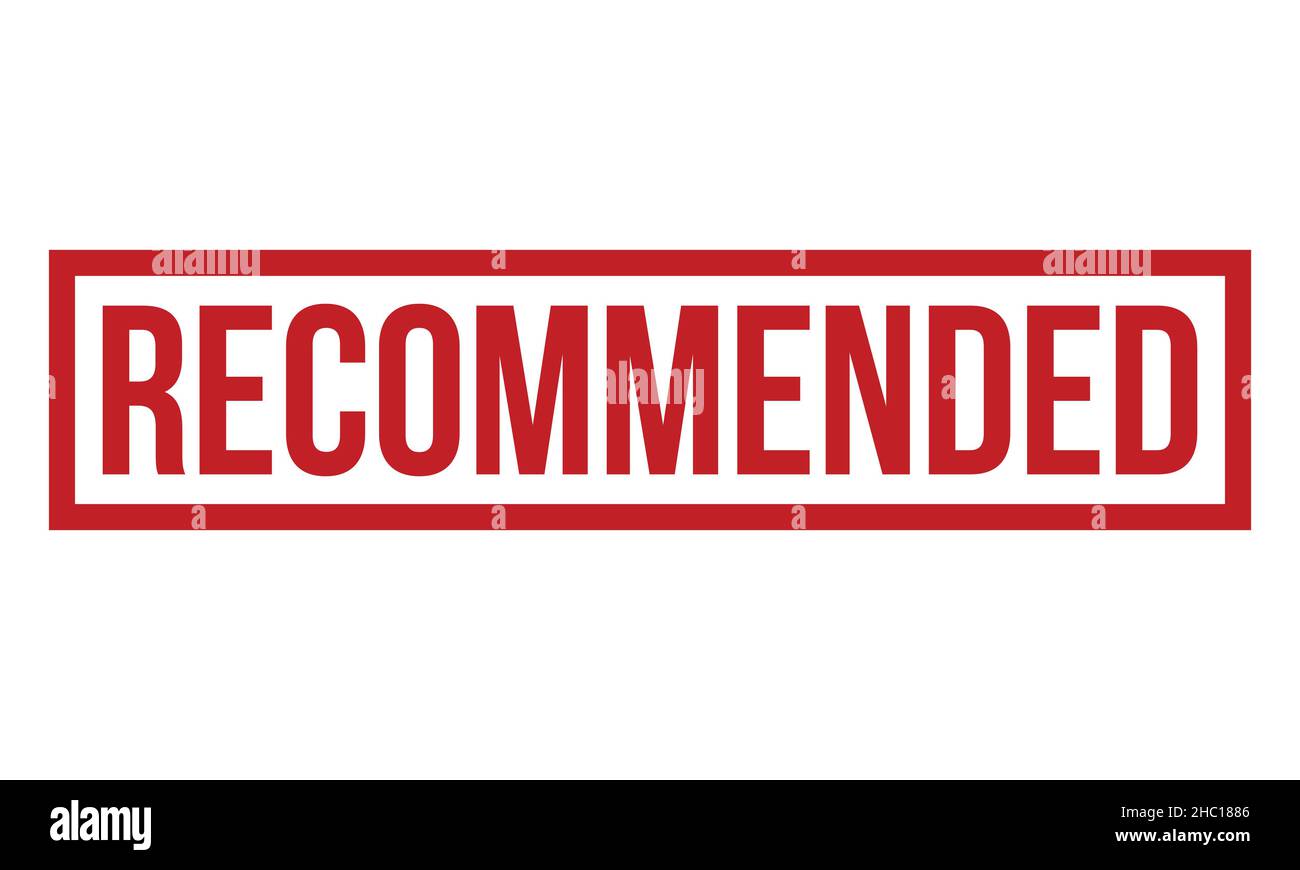 Recommended Rubber Stamp. Red Recommended Rubber Grunge Stamp Seal ...
