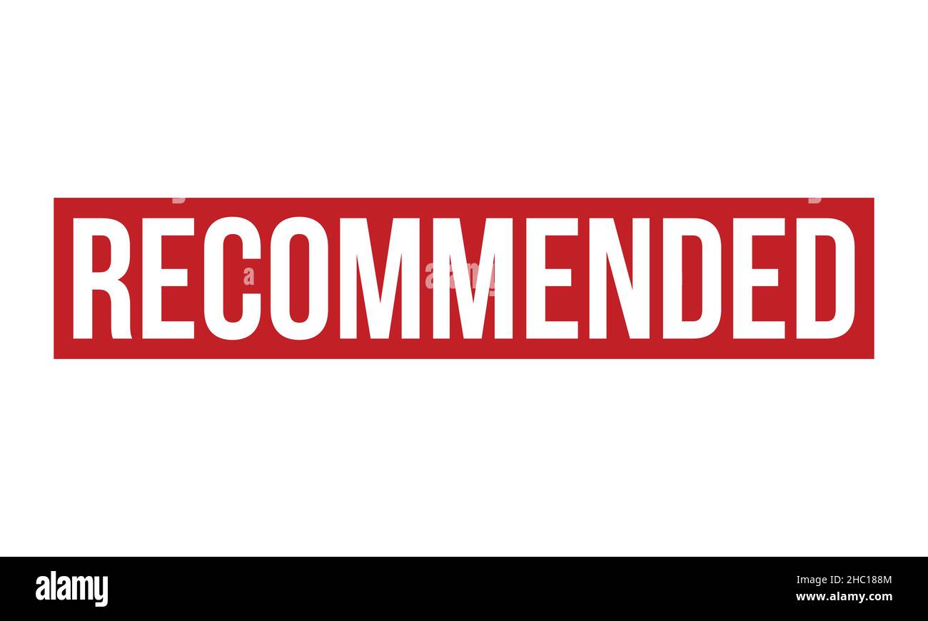 Recommended Rubber Stamp. Red Recommended Rubber Grunge Stamp Seal ...
