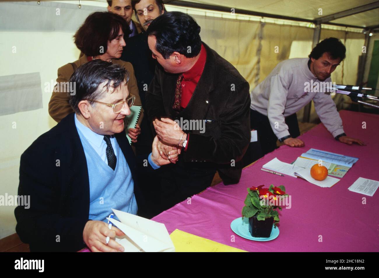 French biologist, botanist and pharmacist Jean-Marie Pelt signs book in ...