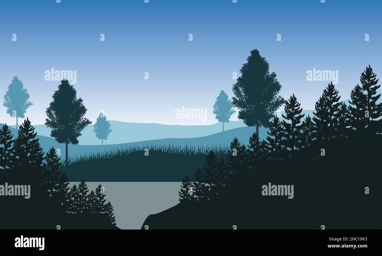 Cool atmosphere in the morning with a beautiful view from the edge of ...