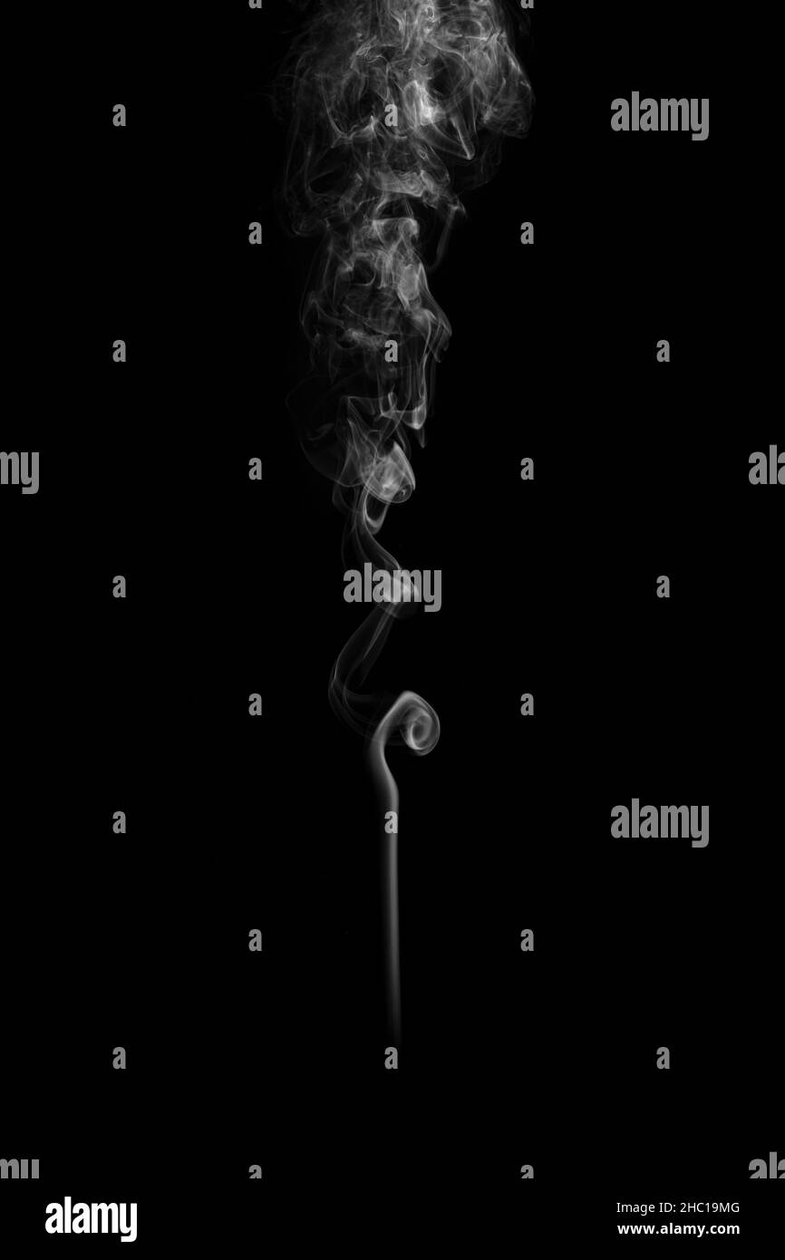 Smoke curls on black hi-res stock photography and images - Alamy