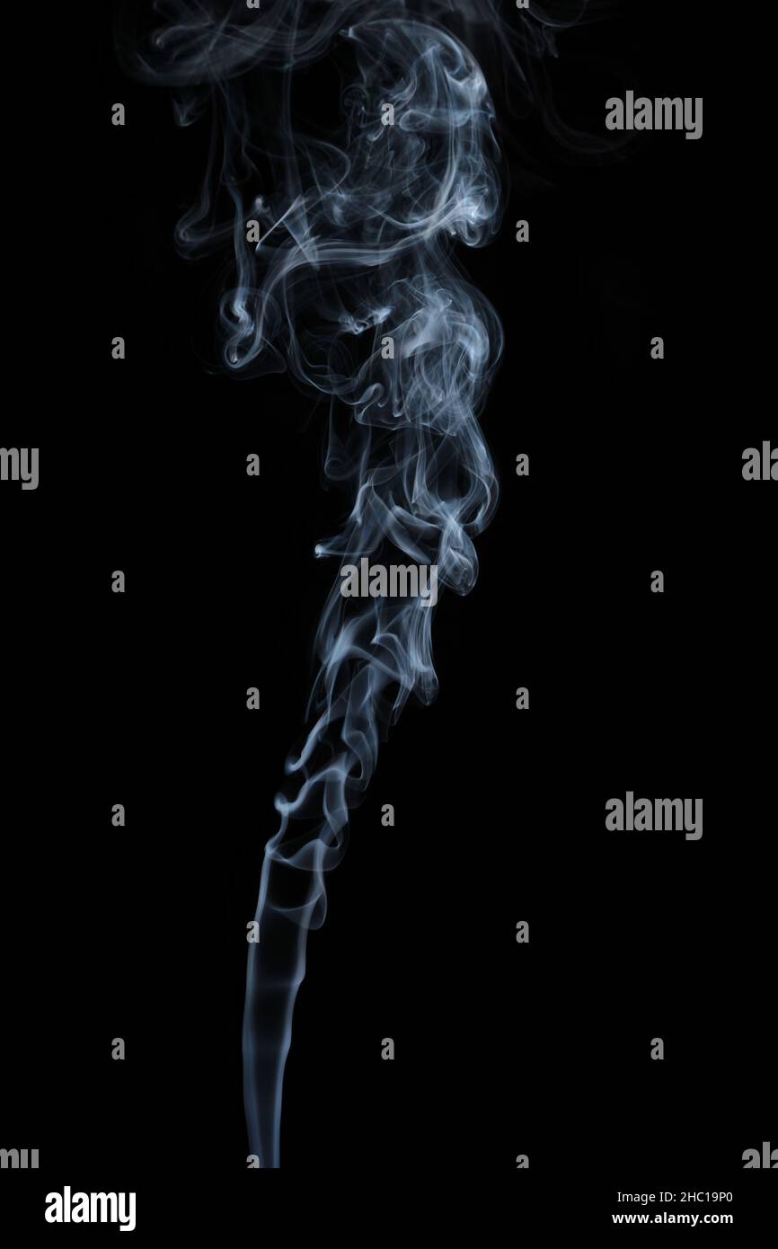 Smoke curls on black hi-res stock photography and images - Alamy
