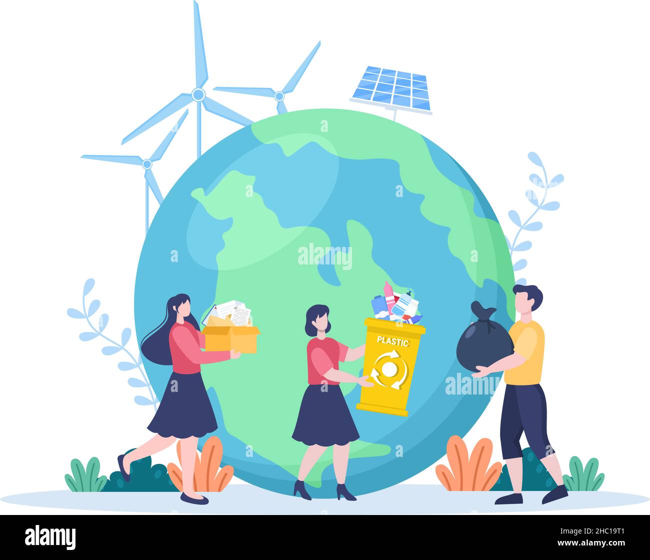 Recycle Process with Trash Organic, Paper or Plastic to Protect the ...