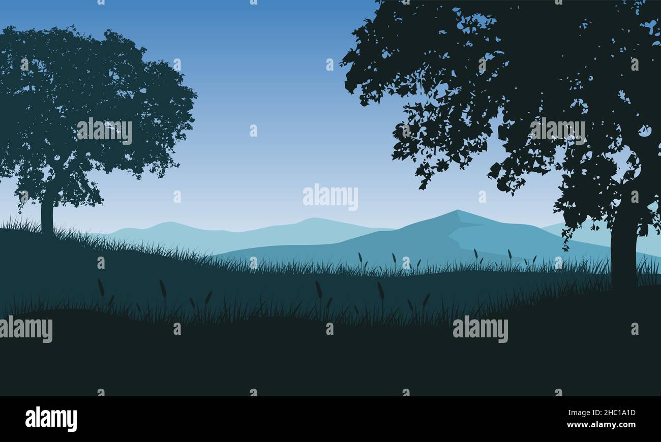 Sunny morning atmosphere by enjoying beautiful mountain views from the ...