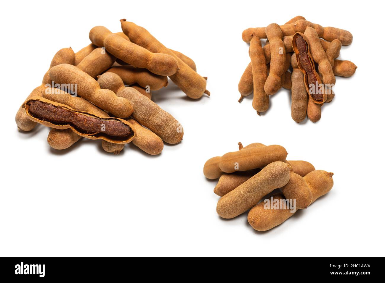 Sweet tamarind isolated on white background. Top view Stock Photo - Alamy