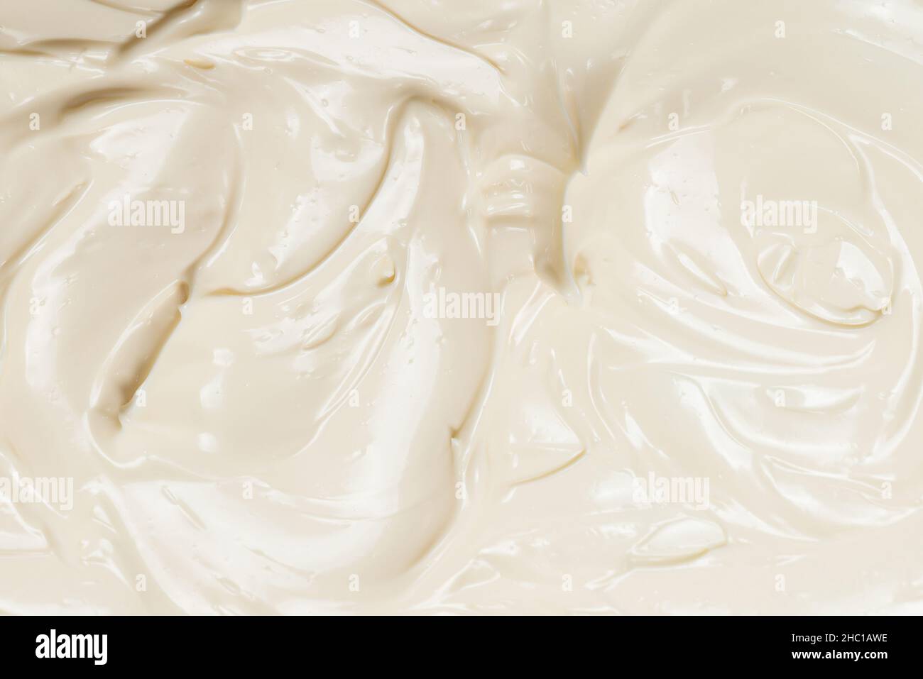 White whipped cream texture. Top view Stock Photo - Alamy