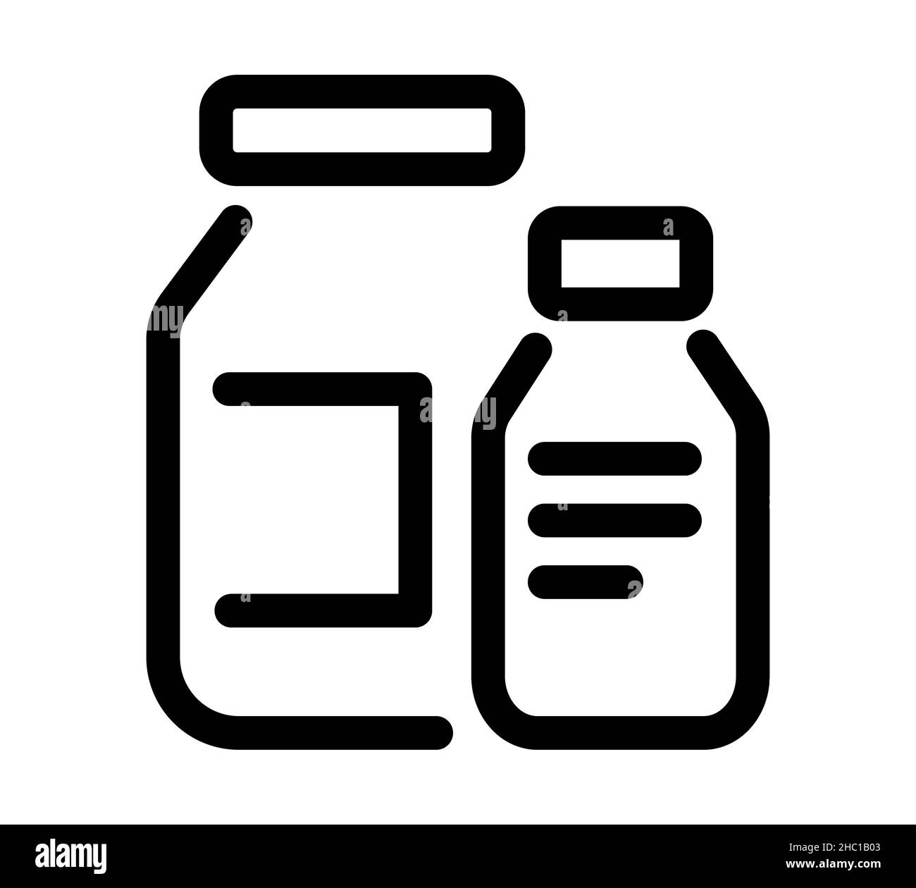 Protein bottle flat icon. Pictogram for web. Line stroke. Suitcase ...