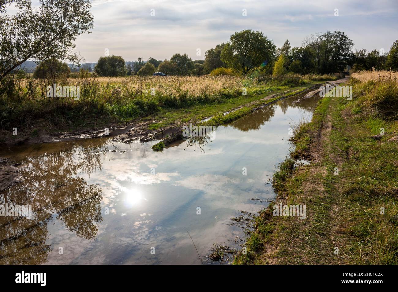 Huge puddle of rain water hi-res stock photography and images - Alamy