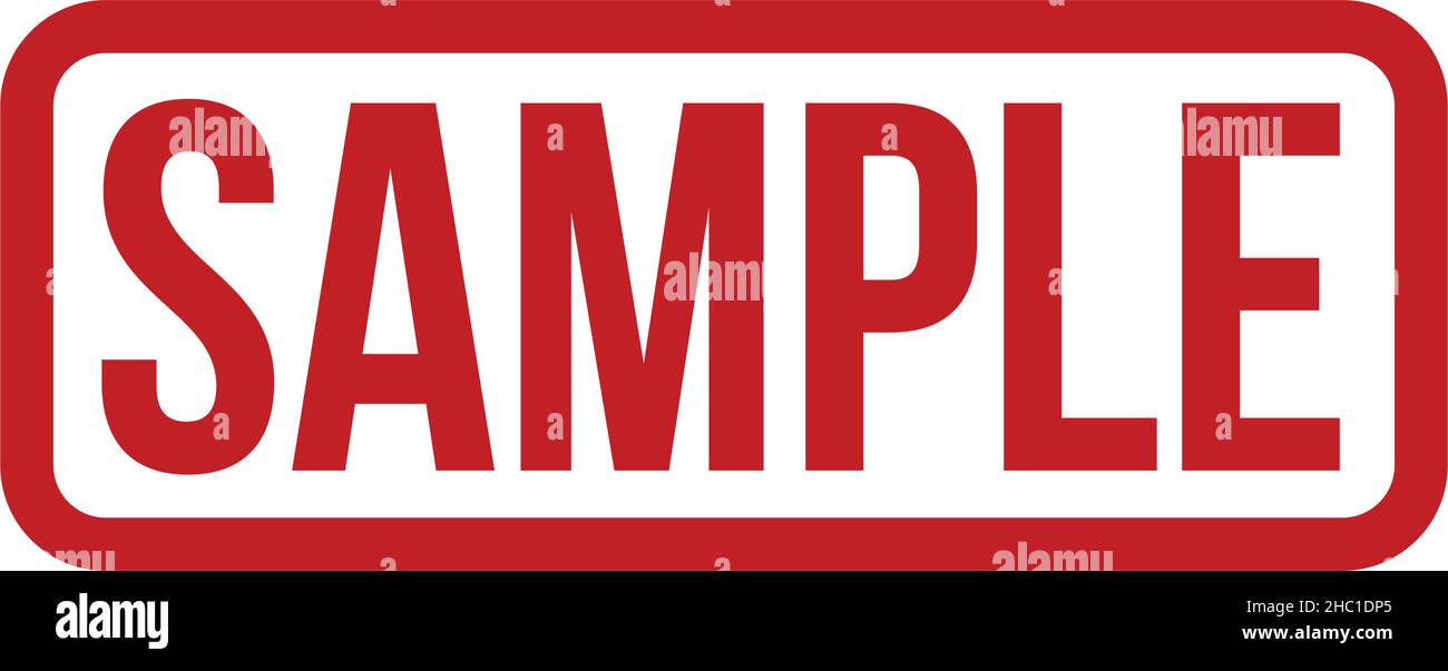Sample Rubber Stamp. Red Sample Rubber Grunge Stamp Seal Vector ...