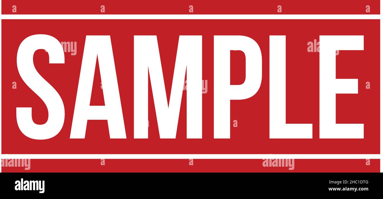 Sample Rubber Stamp. Red Sample Rubber Grunge Stamp Seal Vector ...