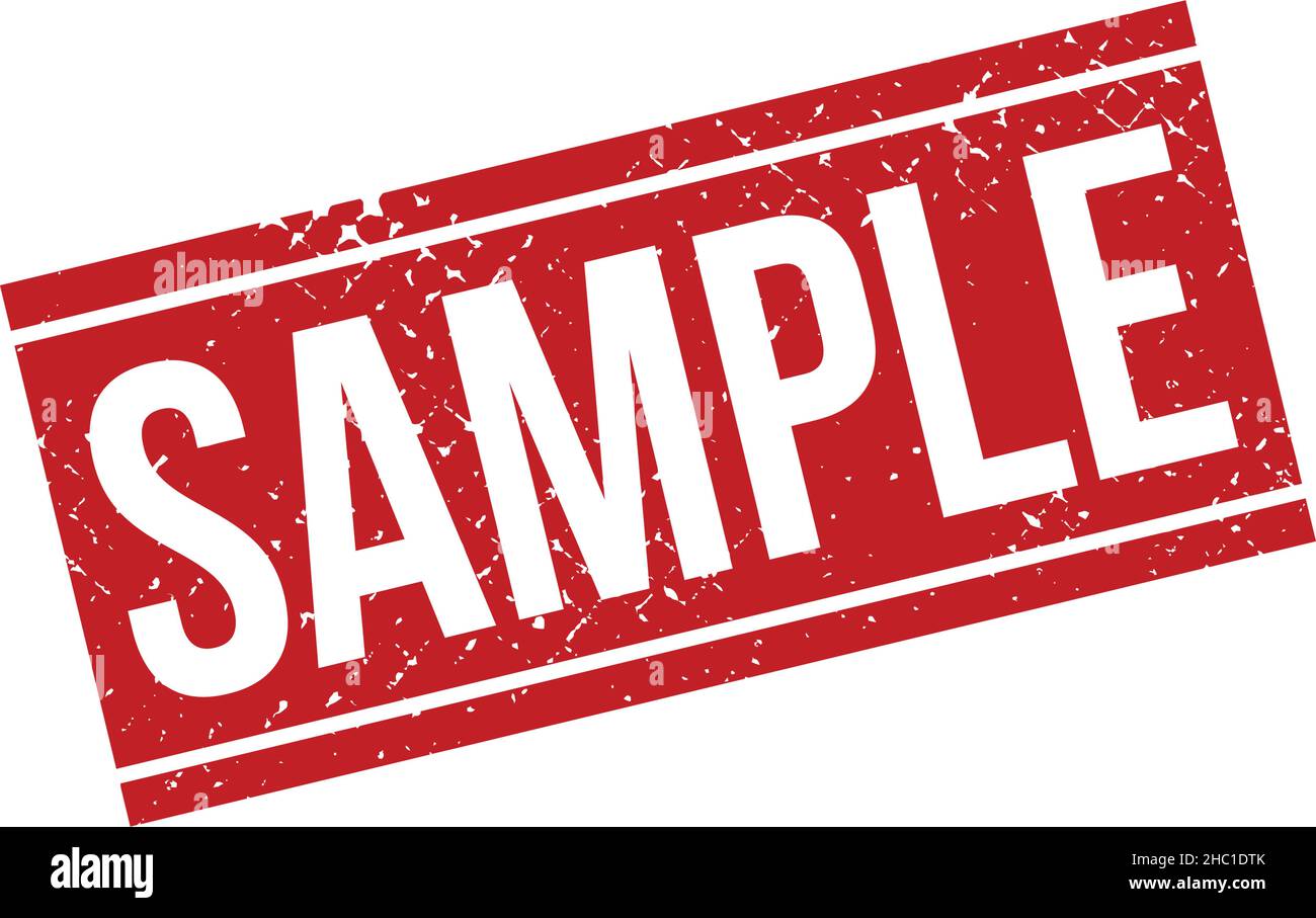 Sample Rubber Stamp. Red Sample Rubber Grunge Stamp Seal Vector ...