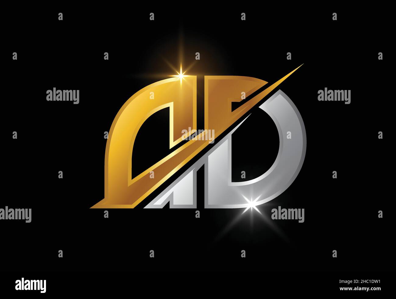 Initial Letter A D Logo Design Vector. Graphic Alphabet Symbol For ...