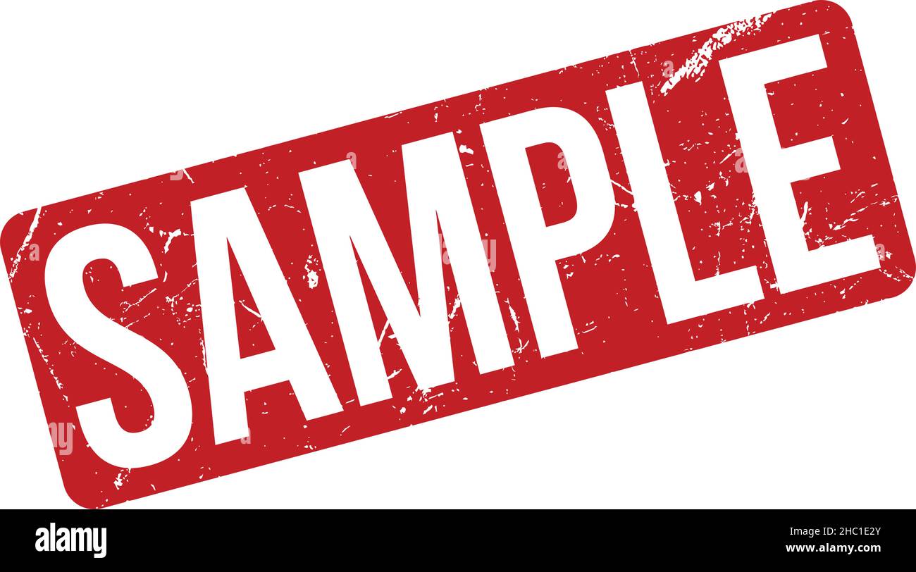 Sample Rubber Stamp. Red Sample Rubber Grunge Stamp Seal Vector ...
