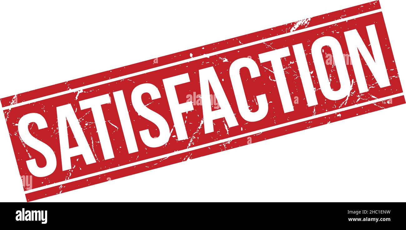 Satisfaction Rubber Stamp. Red Satisfaction Rubber Grunge Stamp Seal ...