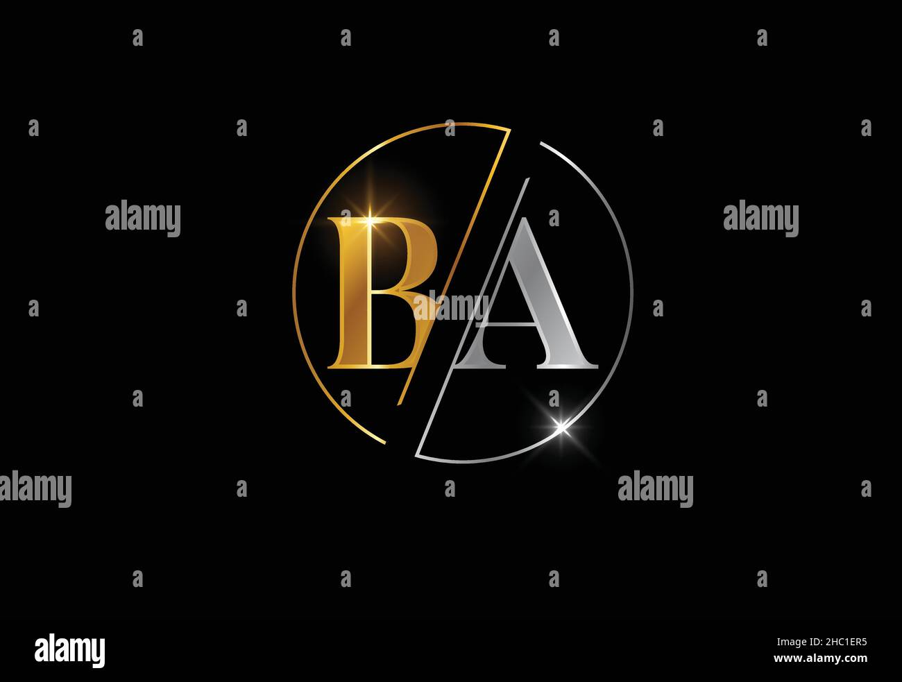 Initial Letter B A Logo Design Vector. Graphic Alphabet Symbol For ...