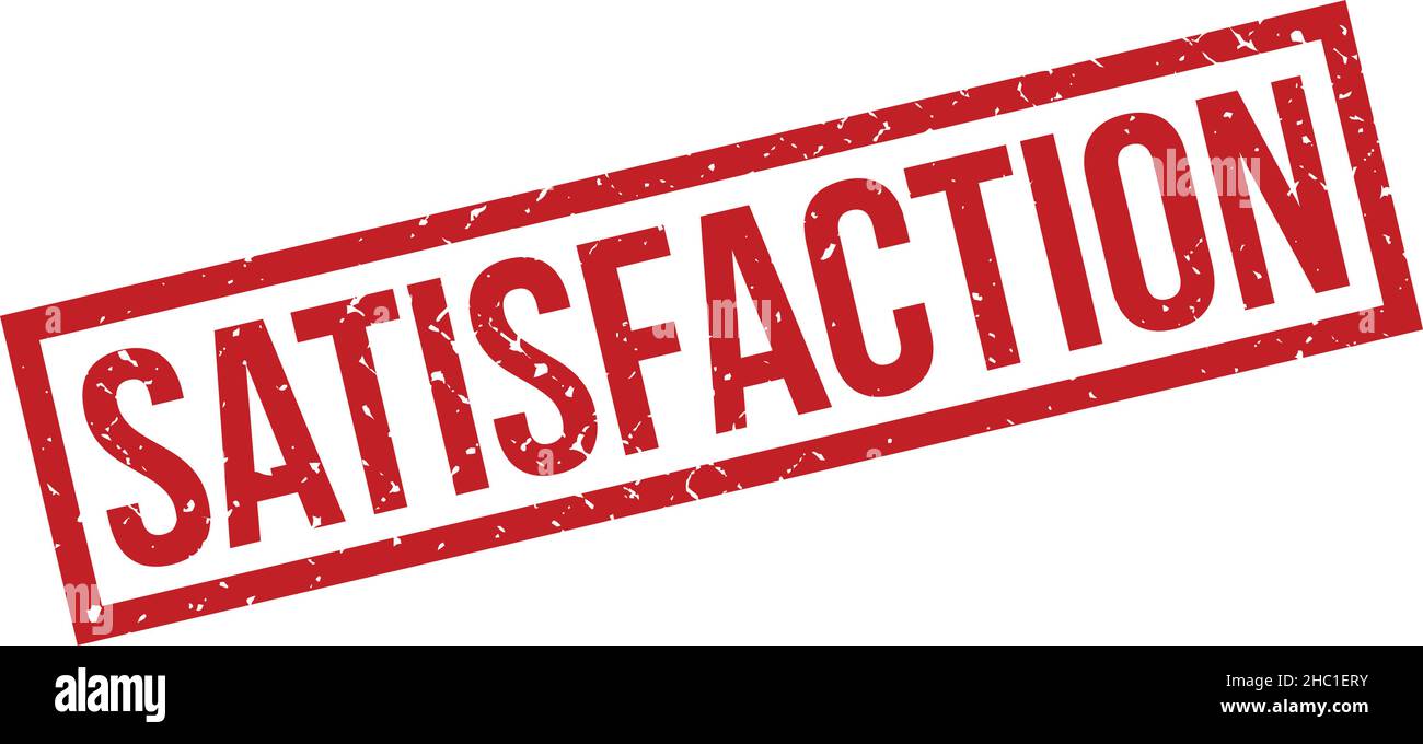 Satisfaction Rubber Stamp. Red Satisfaction Rubber Grunge Stamp Seal ...