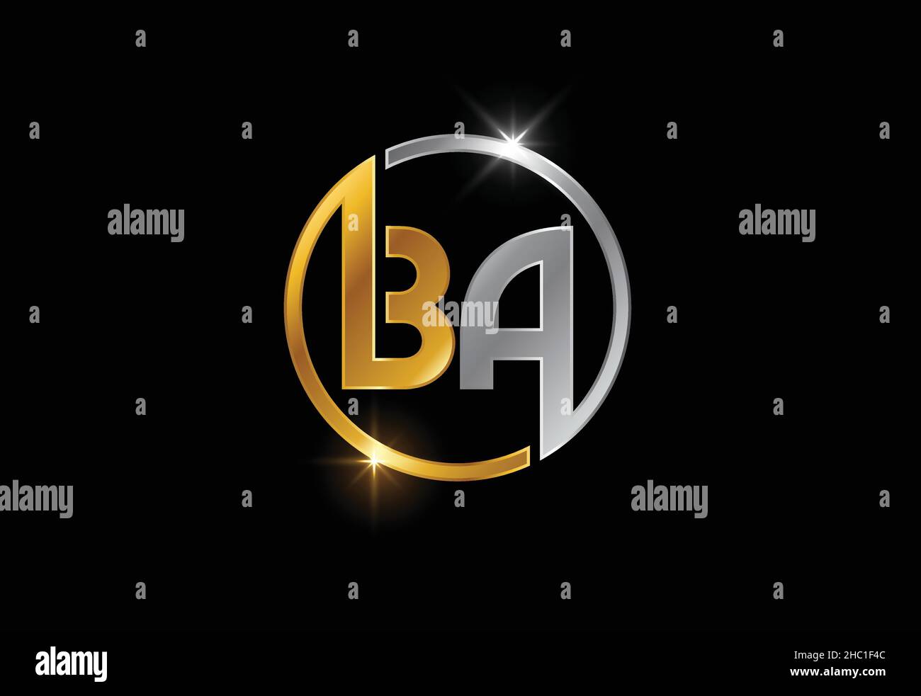 Initial Letter B A Logo Design Vector. Graphic Alphabet Symbol For ...