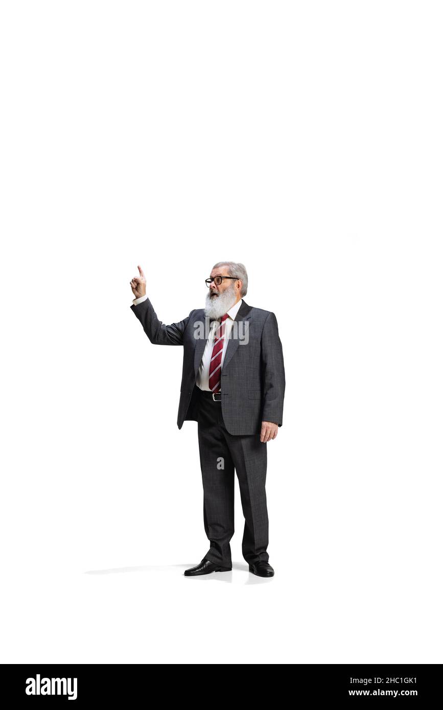 Man raising finger Cut Out Stock Images & Pictures - Alamy