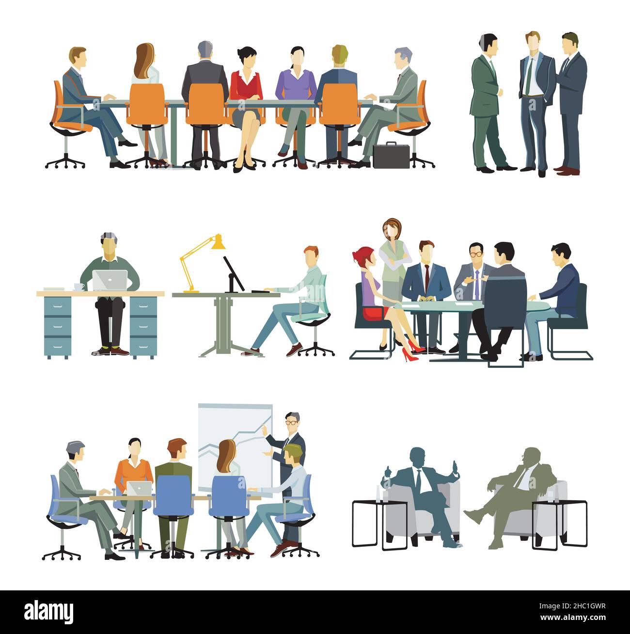 Communication employee employer Stock Vector Images - Alamy