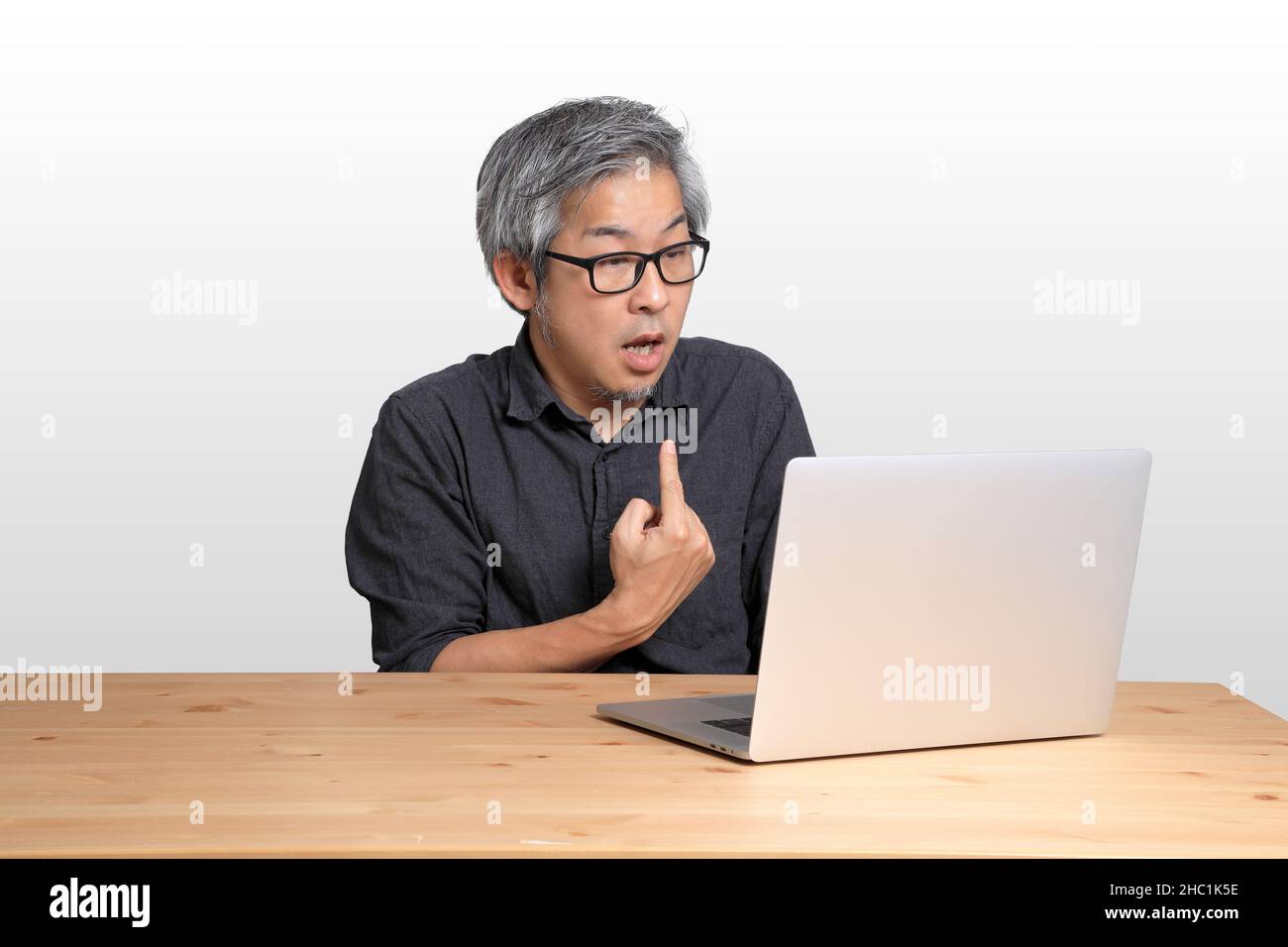 Gesture shocked asian office hi-res stock photography and images - Alamy