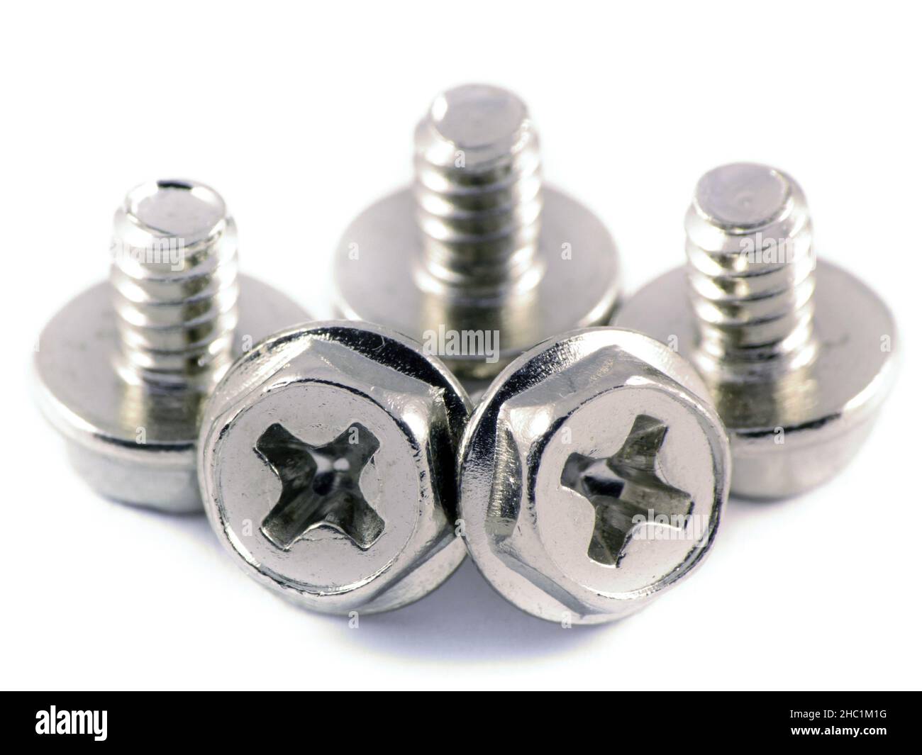Lot of cross head bolts for building the computer and securing components Stock Photo - Alamy