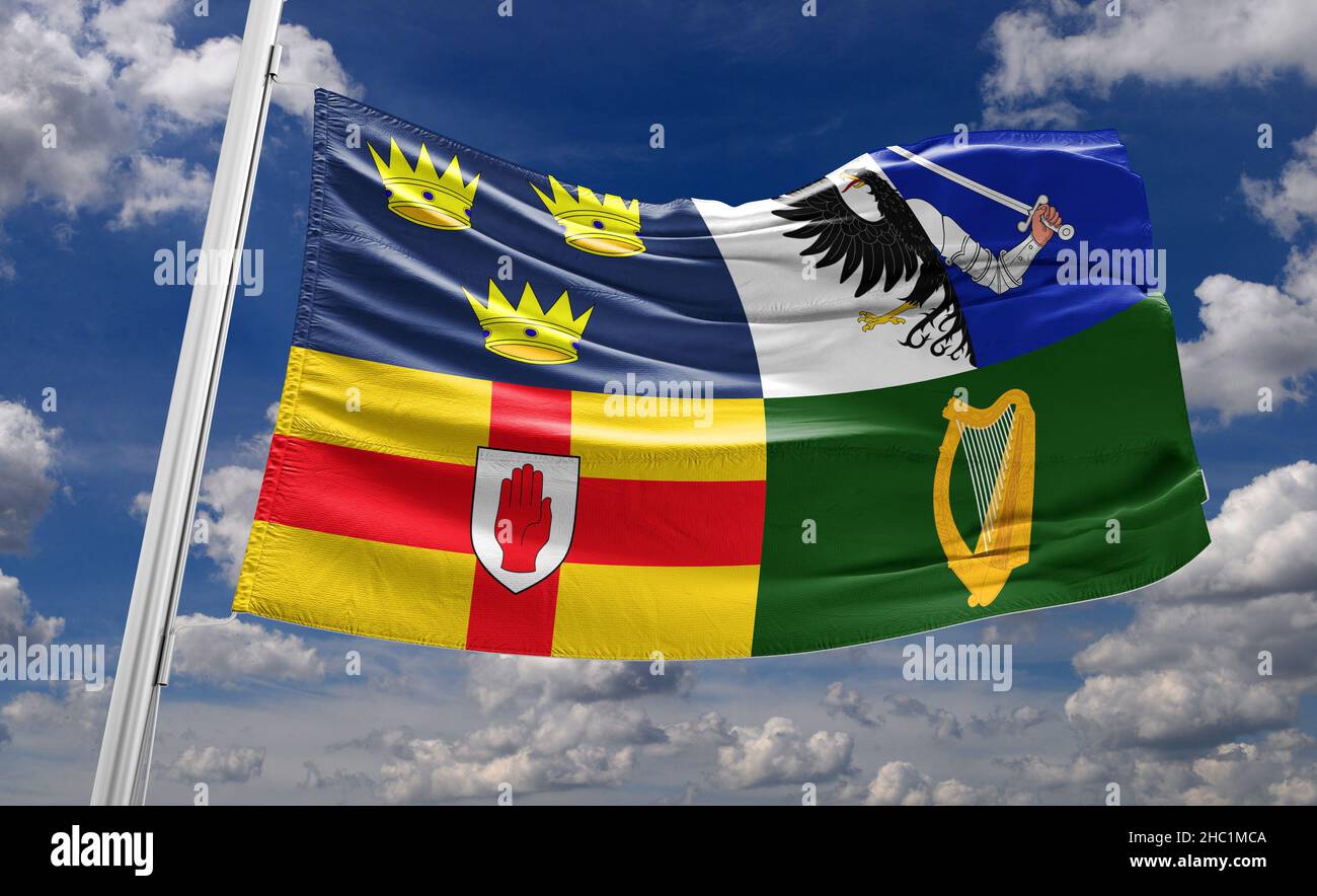 flag Provinces of Ireland: Connacht, Leinster, Munster, and Ulster ...