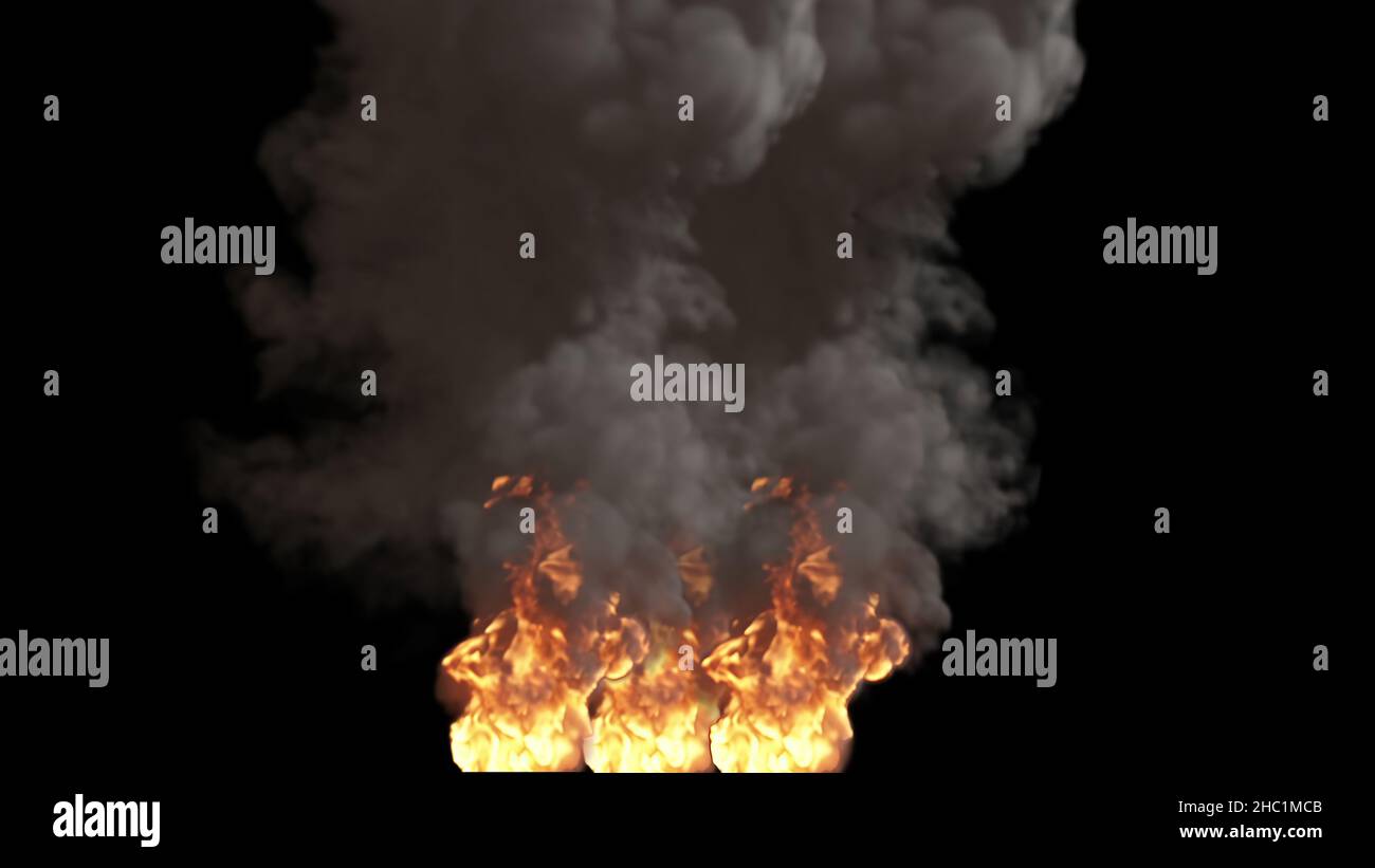 3d illustration - Fire Ball Explosion Stock Photo - Alamy