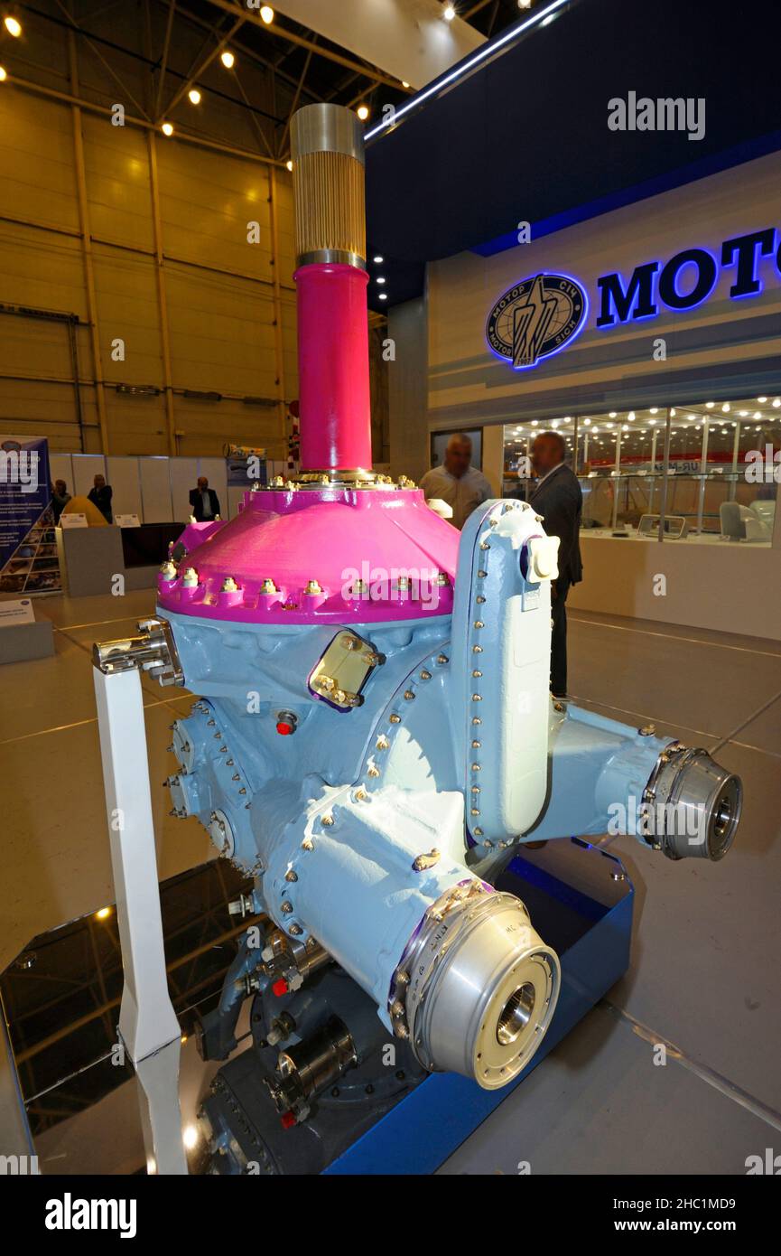 VR-17MS main rotor gearbox presented on stand. Exhibition Arms and Safety-2018. October 12, 2018 ...