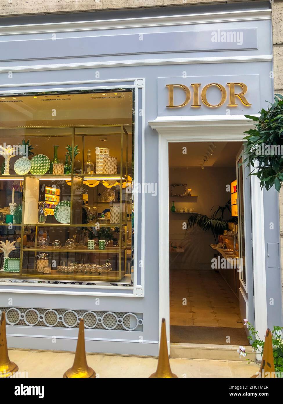 Paris, France, Dior Luxury Store front on Ave. Montaigne Stock Photo ...