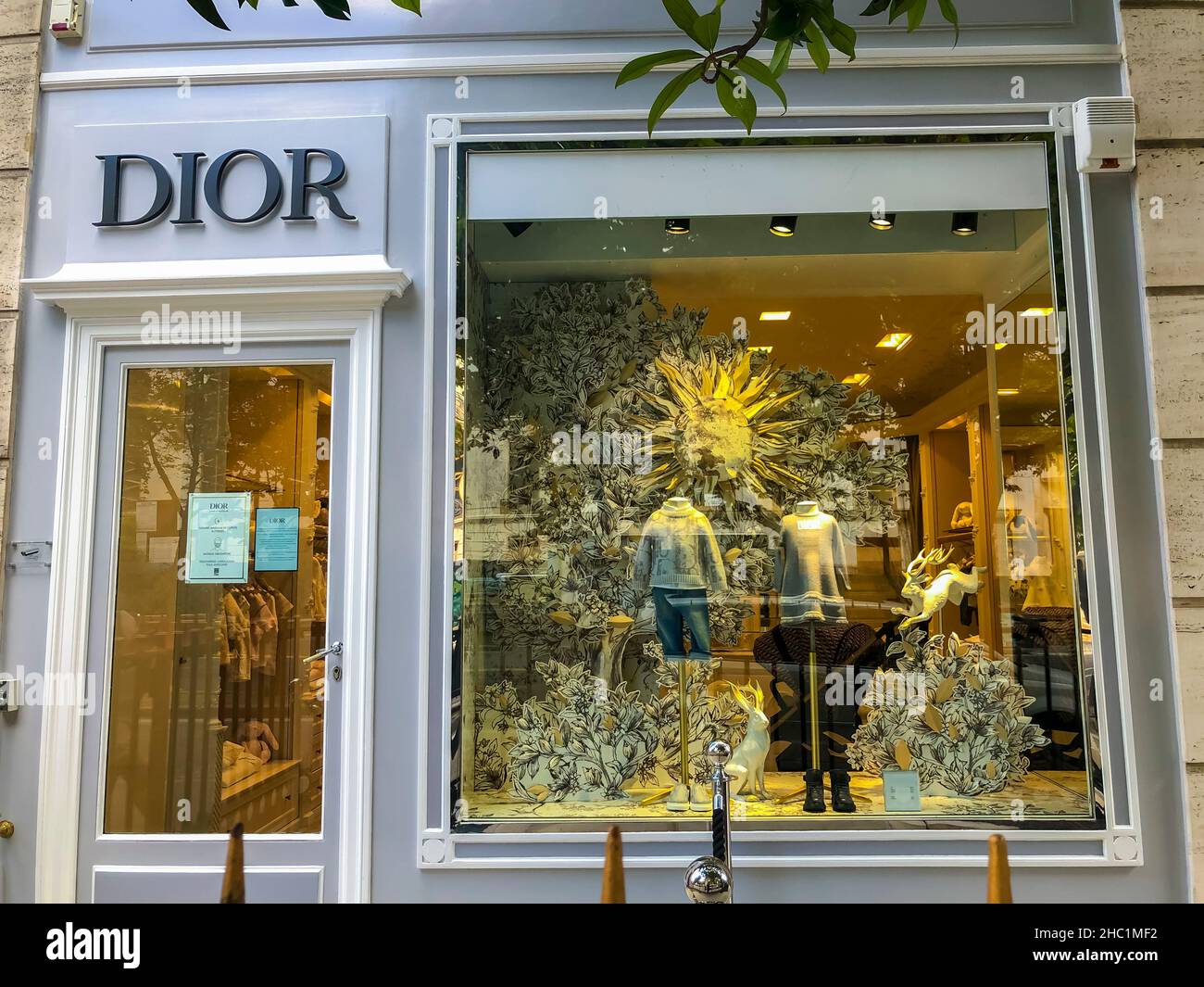 Paris, France, Dior Luxury Store front on Ave. Montaigne, dior window ...