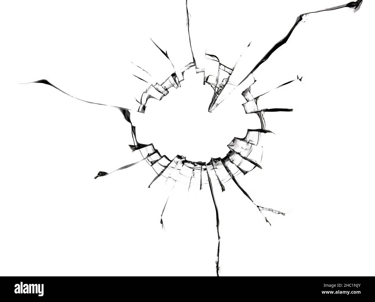 Broken glass on a white background. Cracking texture of breaking effect ...