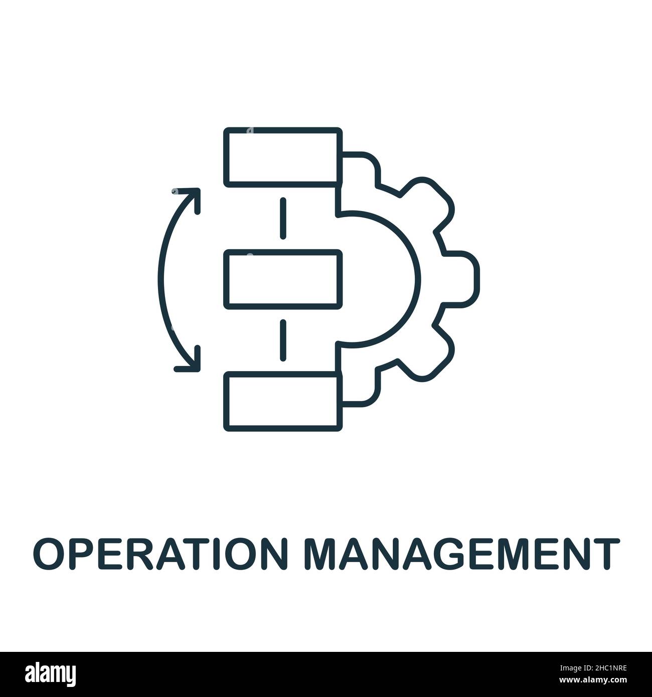 Operation Management icon. Line element from company management ... Operation Management icon. Line element from company management ...