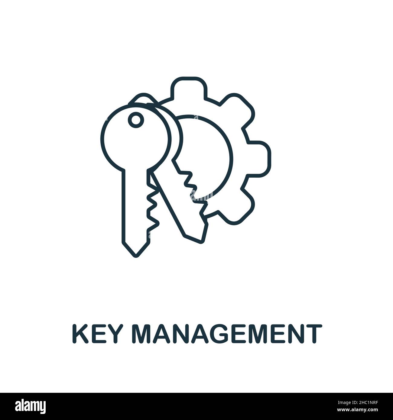 Key Management icon. Line element from company management collection ... Key Management icon. Line element from company management collection ...