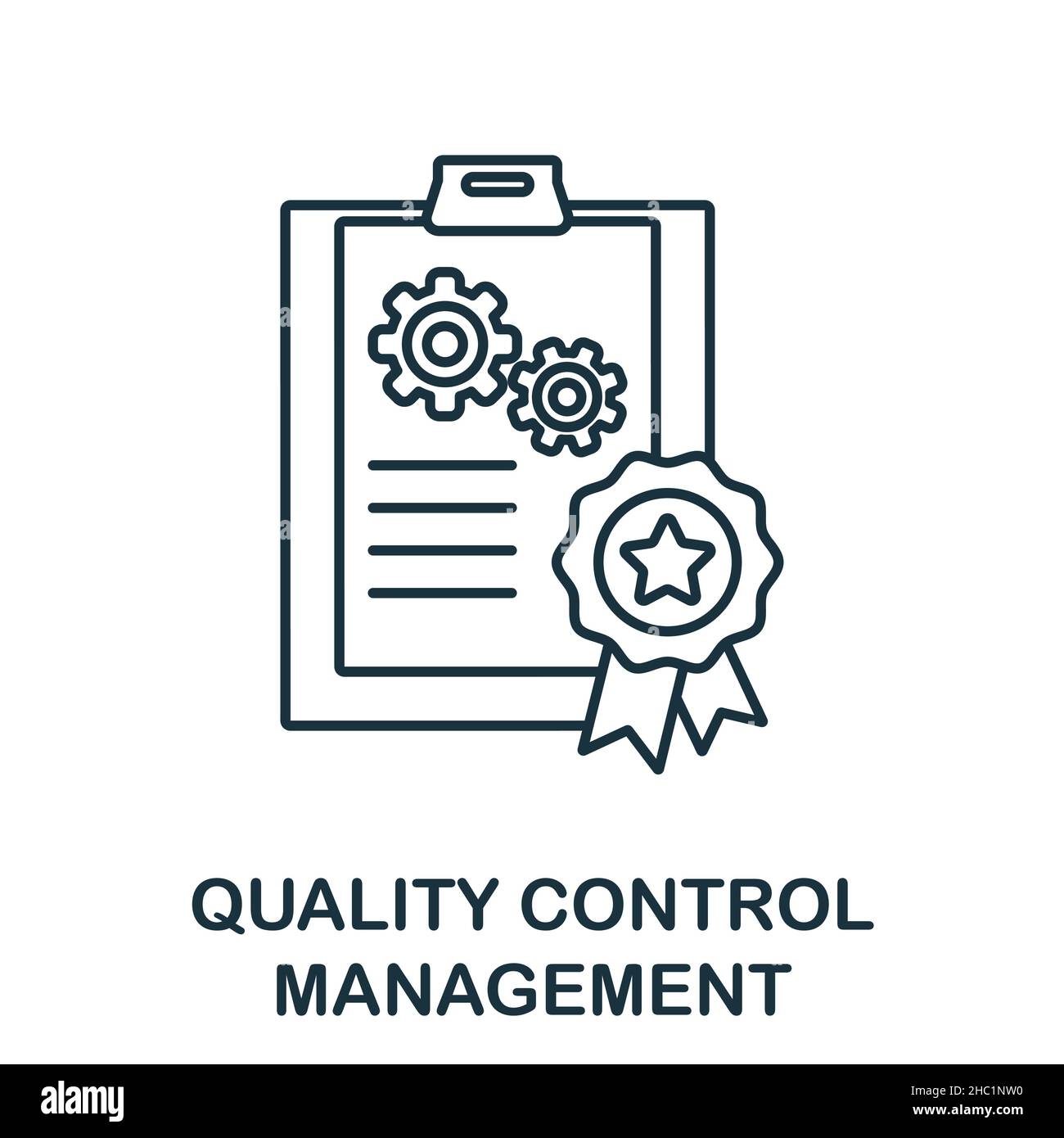 Quality Control Management icon. Line element from company management ...