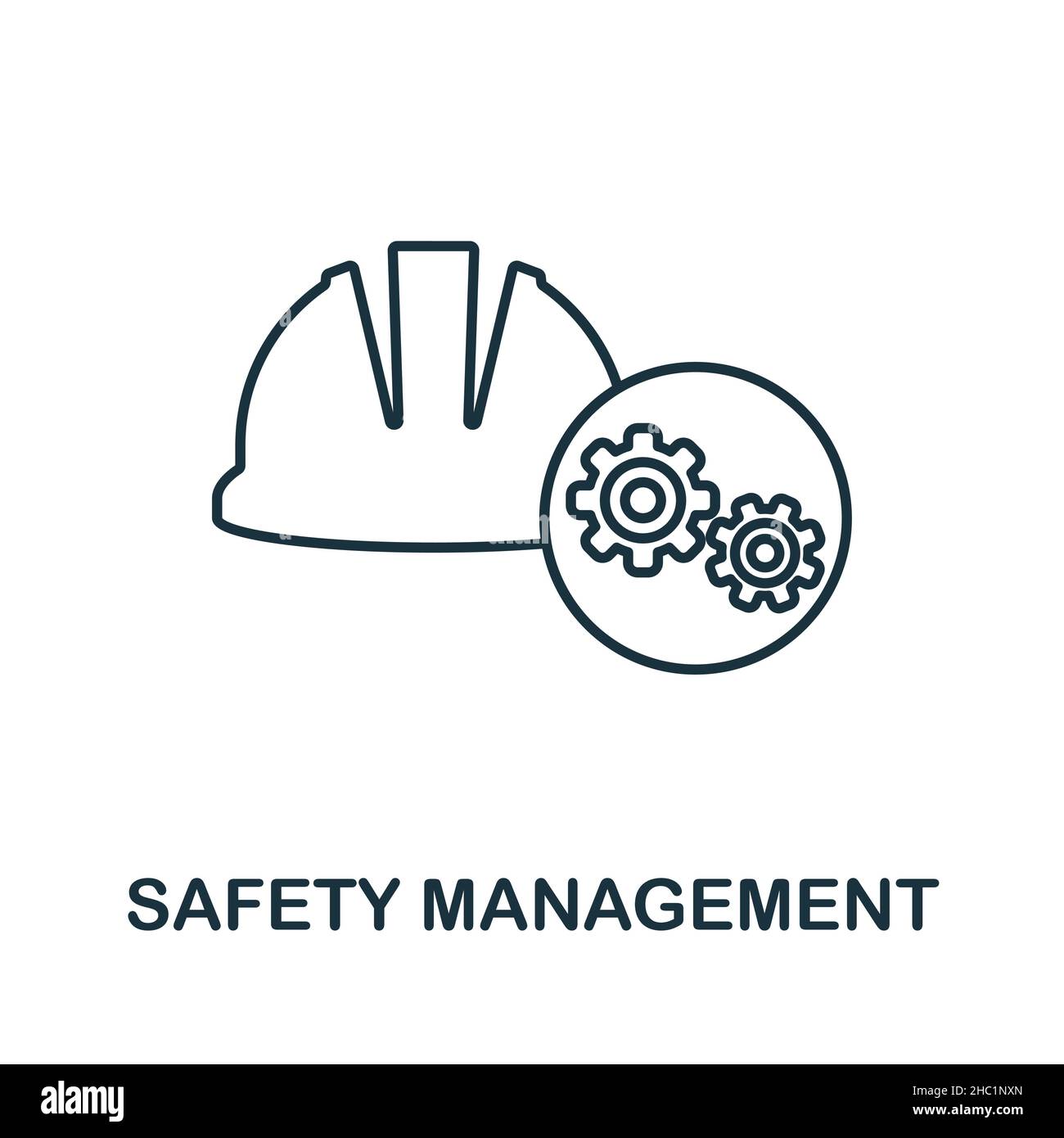 Safety Management icon. Line element from company management collection ... Safety Management icon. Line element from company management collection ...