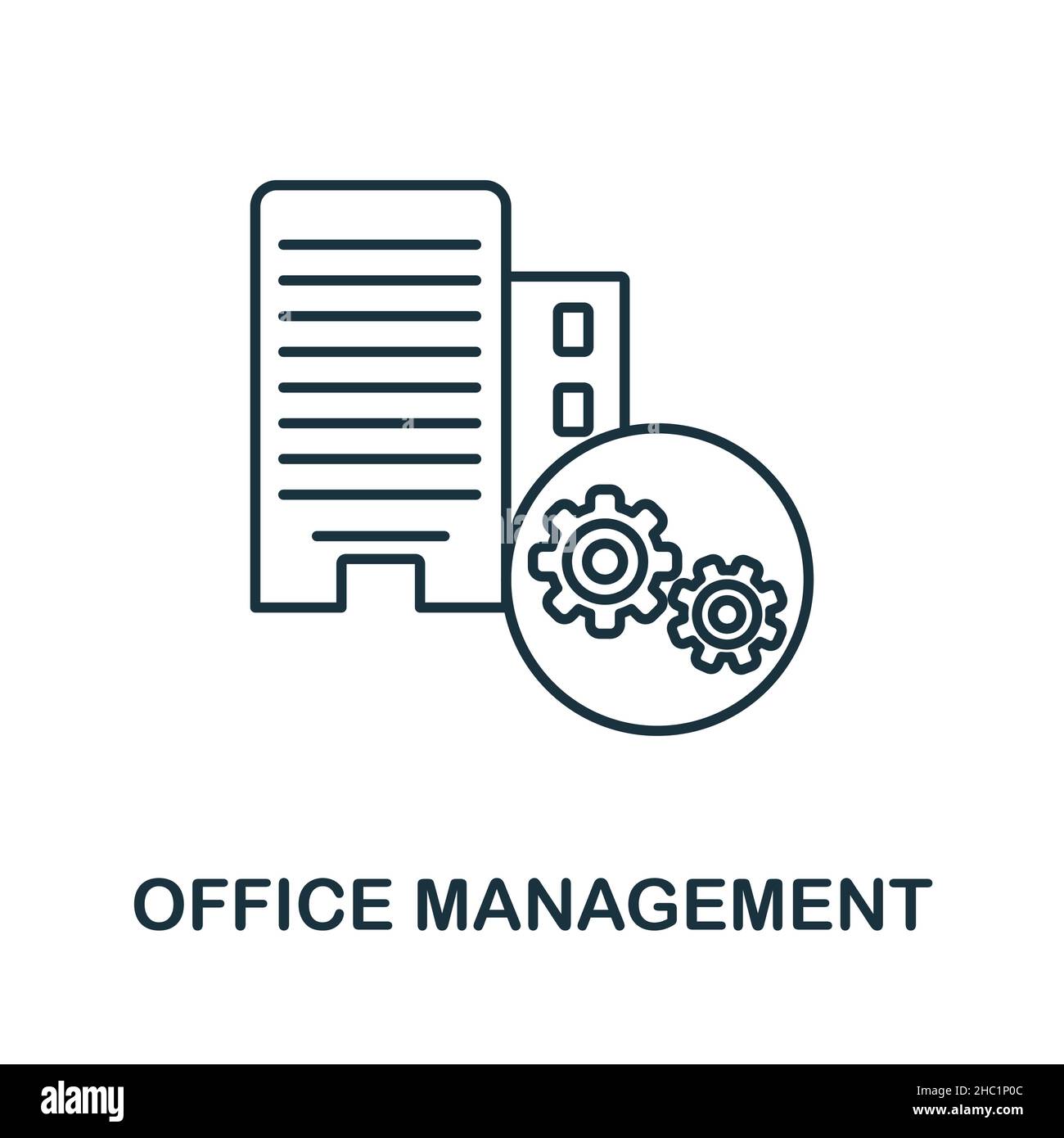 Office Management icon. Line element from company management collection ... Office Management icon. Line element from company management collection ...