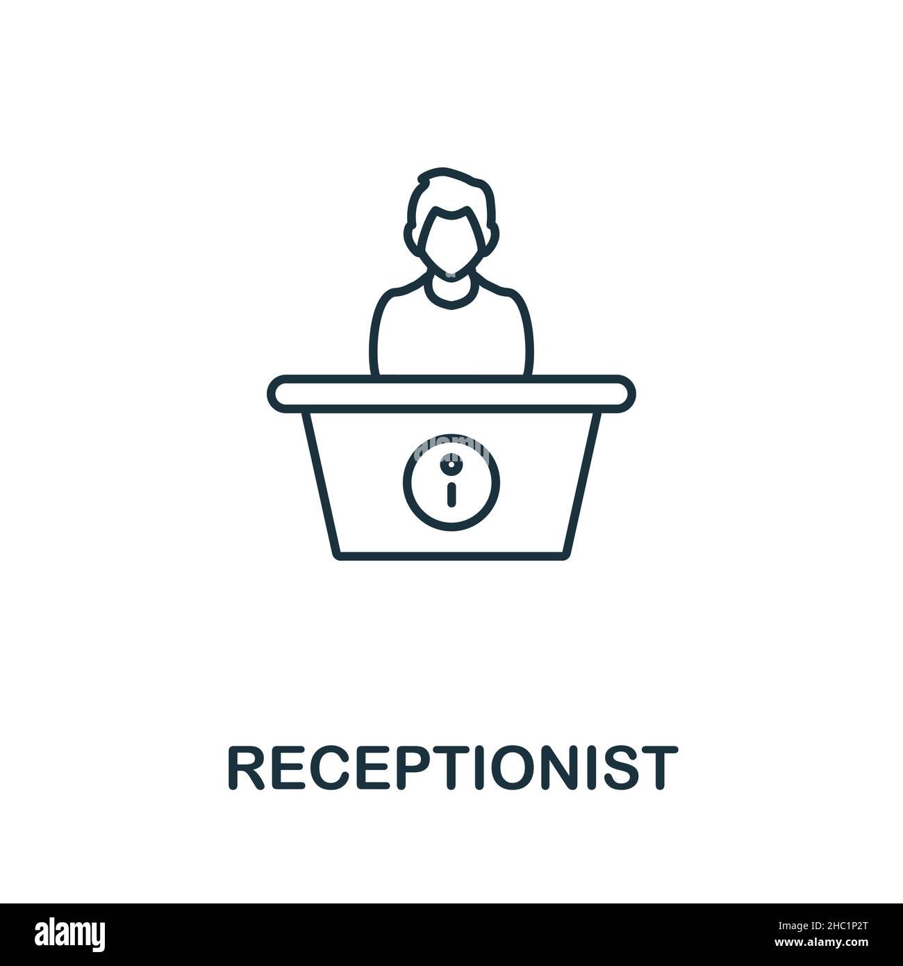 Receptionist icon. Line element from company management collection ...