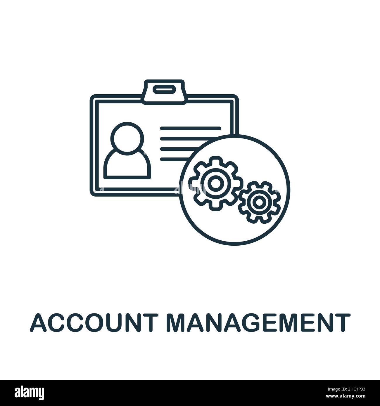 Account Management icon. Line element from company management ... Account Management icon. Line element from company management ...