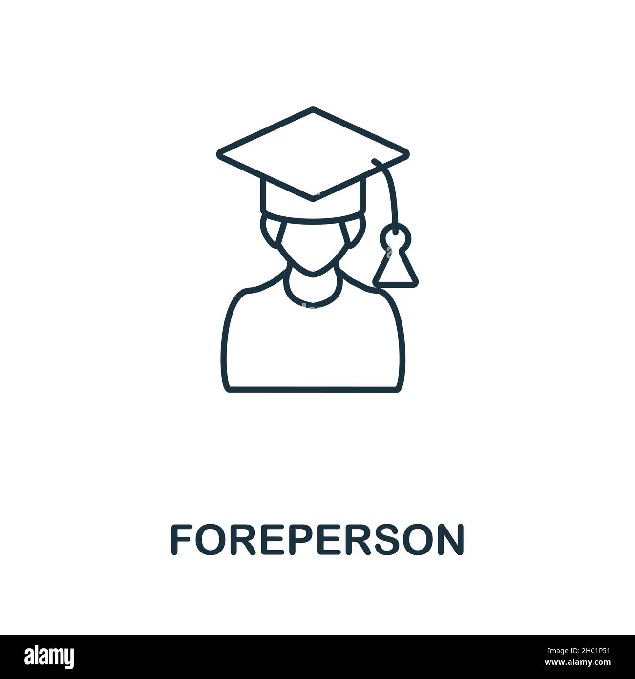Foreperson icon. Line element from company management collection ...