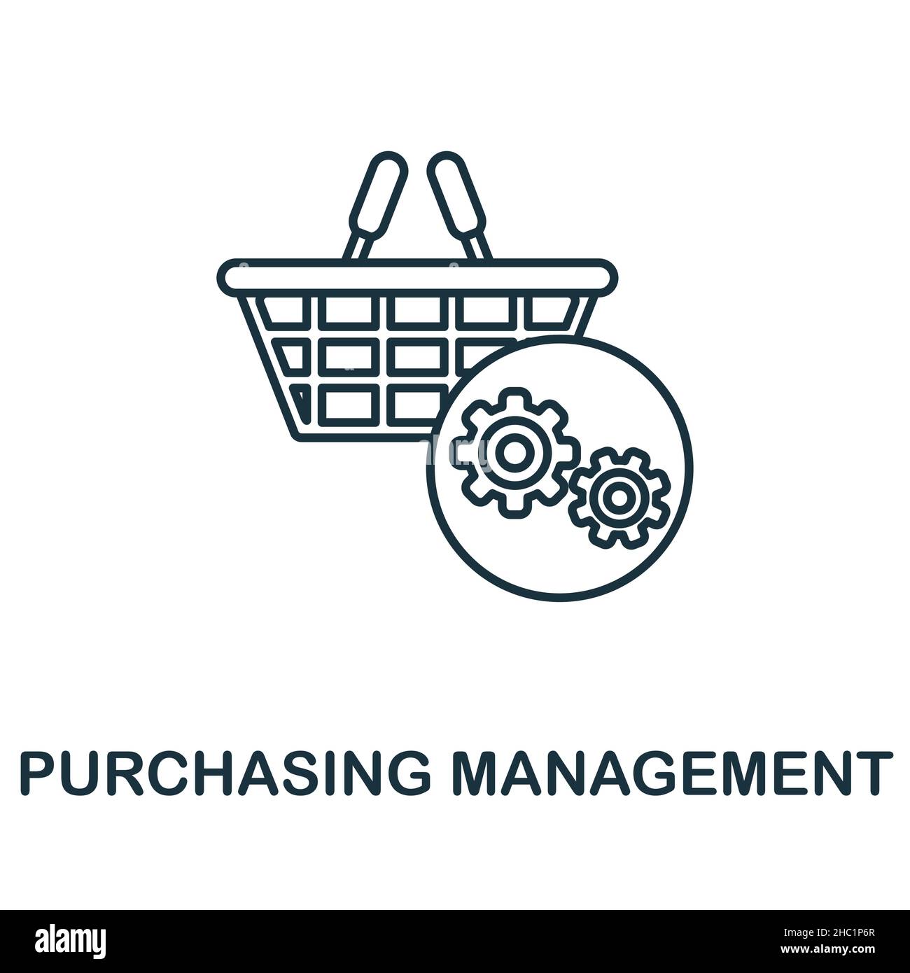 Purchasing Management icon. Line element from company management ...