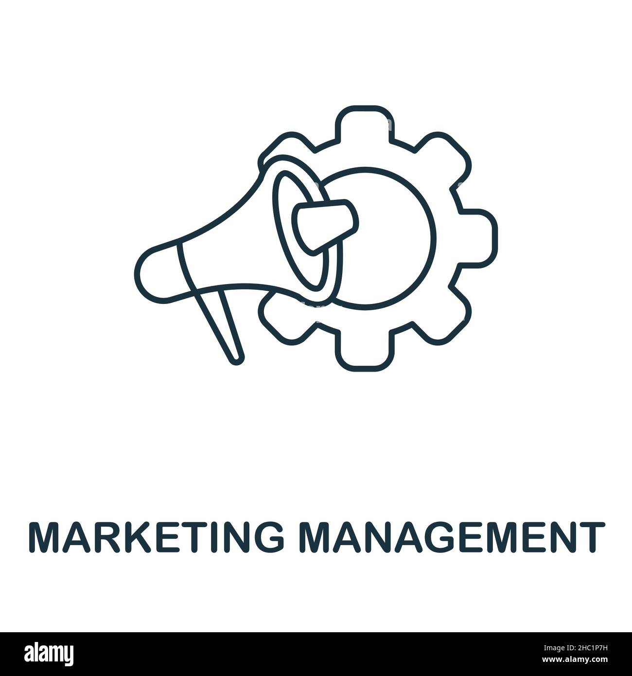Marketing Management icon. Line element from company management ...