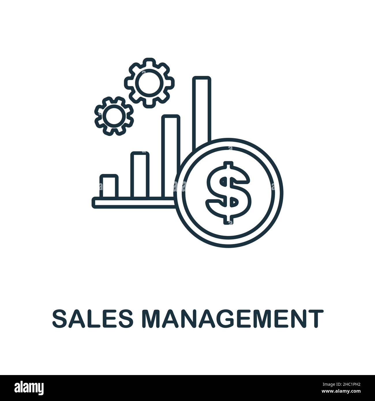 Sales Management icon. Line element from company management collection ...
