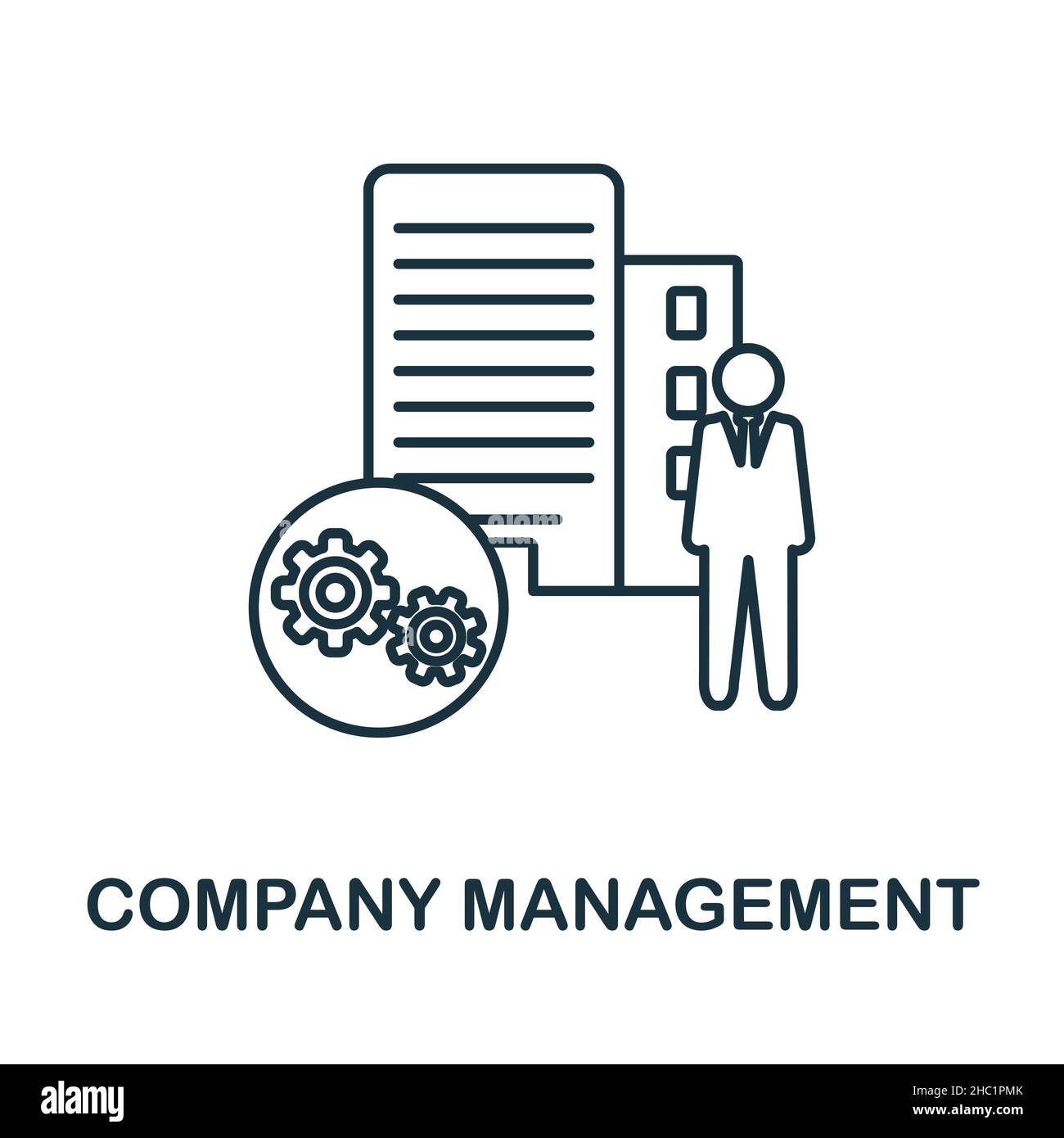 Company Management icon. Line element from company management ...