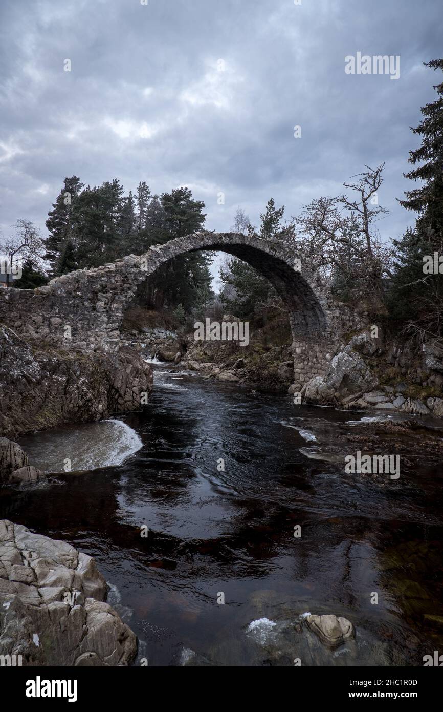 Old Packhorse Bridge at Carrbridge Stock Photo - Alamy
