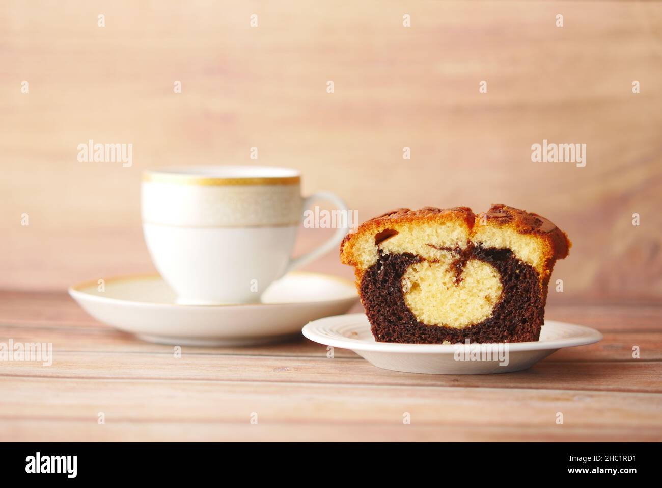 Tea slice cake no people cup hi-res stock photography and images - Alamy