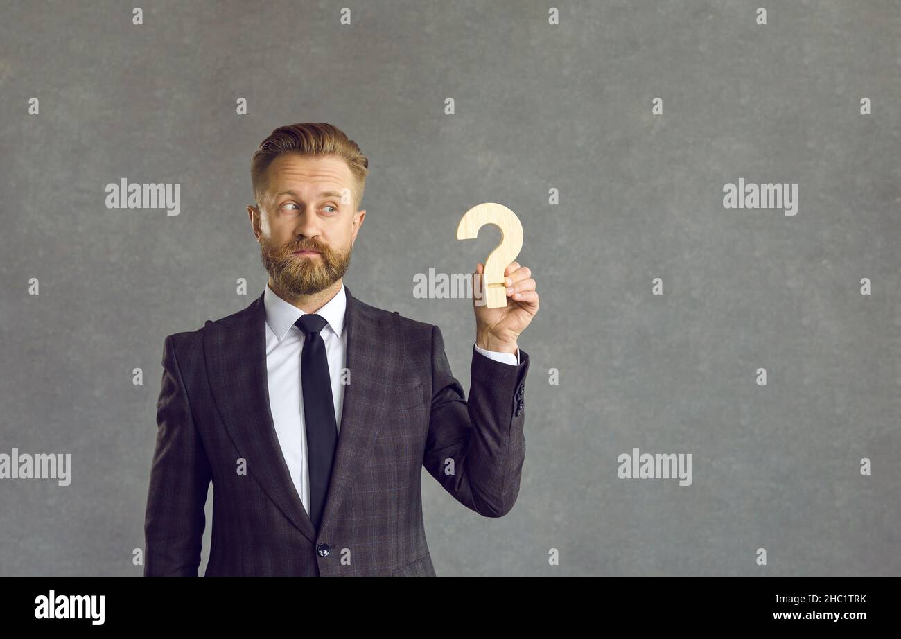 Question mark and man hi-res stock photography and images - Alamy