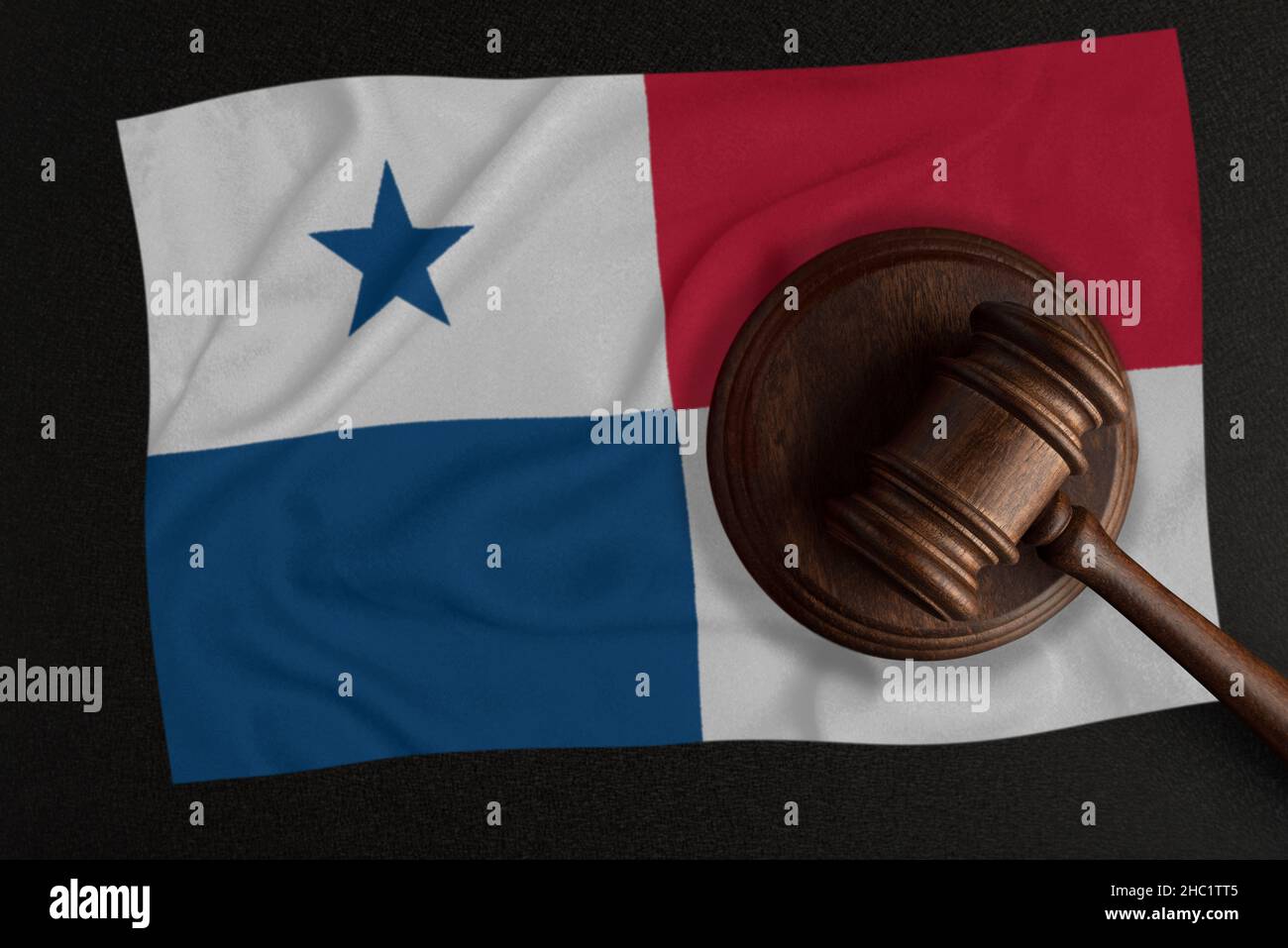 Judges hammer and the flag of Republic of Panama. Law and Justice ...