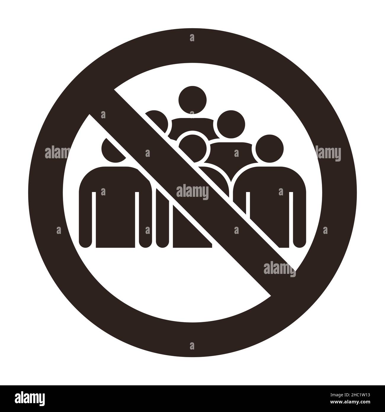 No group sign. Coronavirus prevention Stock Photo - Alamy