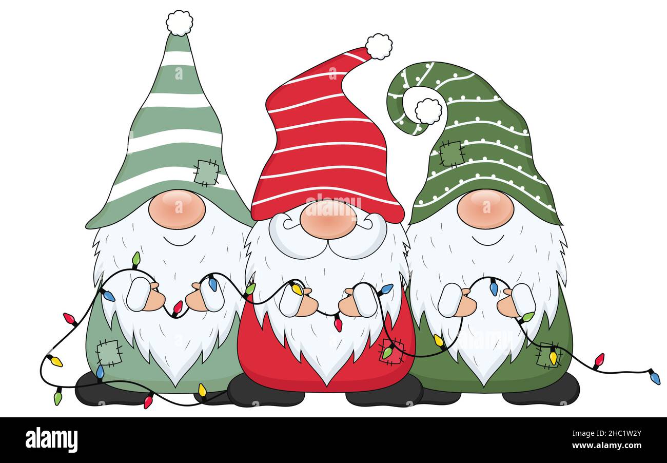 Cute Gnomes isolated on a white background. Gnomes cartoon set vector ... Cute Gnomes isolated on a white background. Gnomes cartoon set vector ...